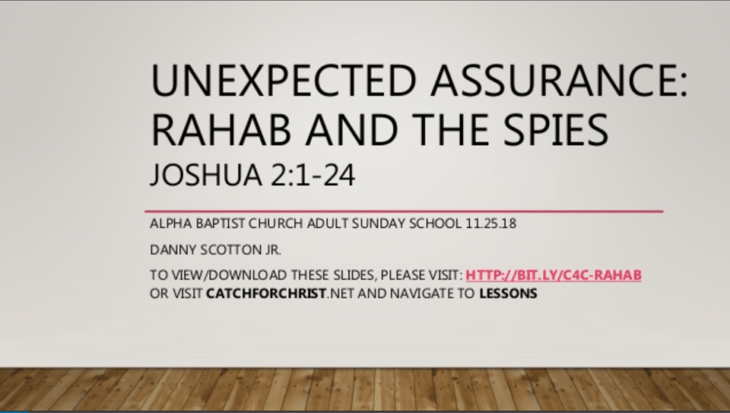 Joshua 2 (Rahab & the Spies) Bible Study PowerPoint [Slides]
