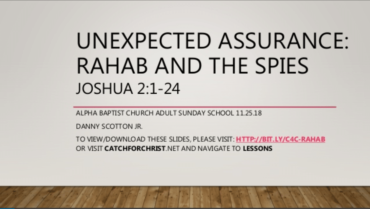 Joshua 2 (Rahab & the Spies) Bible Study PowerPoint [Slides]